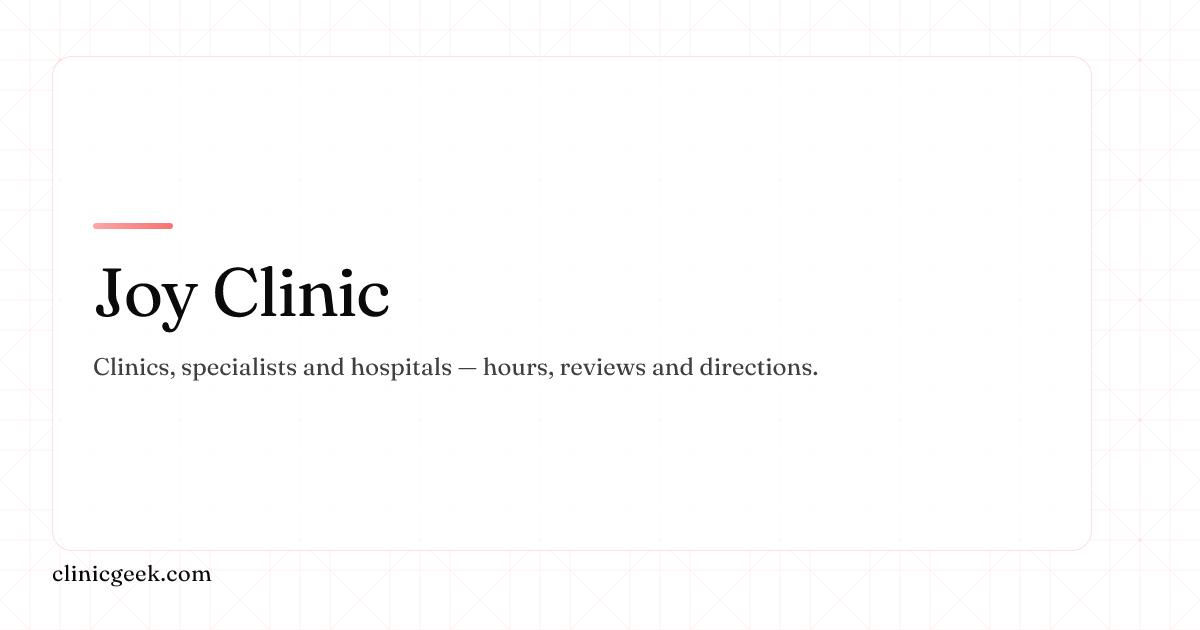 Joy Clinic & Surgery | General Practitioner in Yishun, Singapore ...